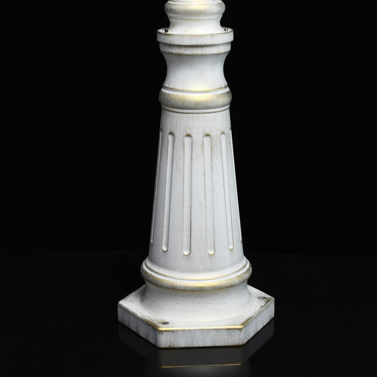 Latarnia zewnętrzna, klasyczna, biała, złota patyna, podwójna Fabur MW ...