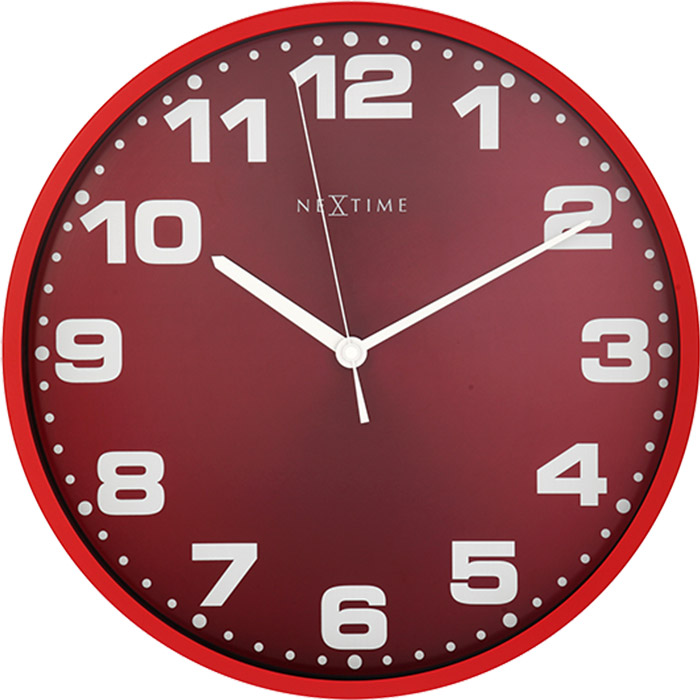 Zegar ścienny Dash Nextime czerwony - | sklep internetowy GaleriaLimonka.pl Zegar ścienny Dash Nextime czerwony - | sklep internetowy GaleriaLimonka.pl